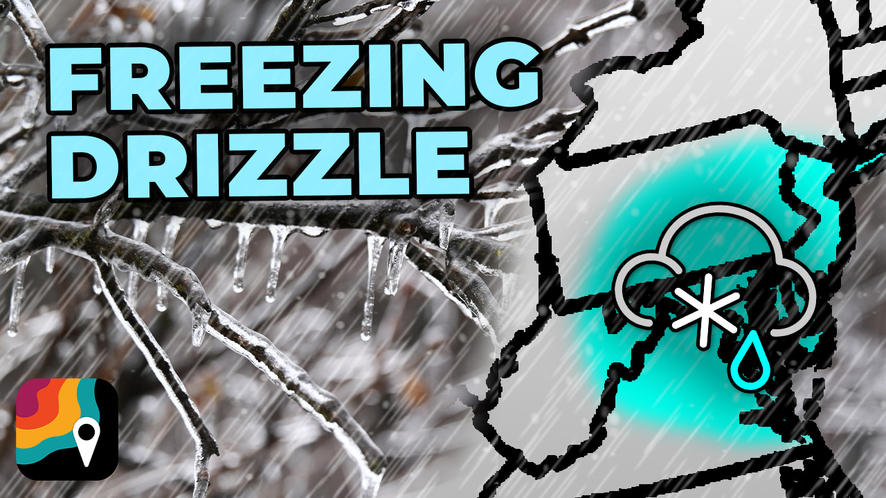 Freezing drizzle in Mid-Atlantic